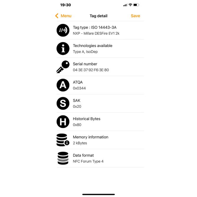 MIFARE DESFire EV1 2K 13.56MHz Blank Smart RFID NFC Card - ABC RFID