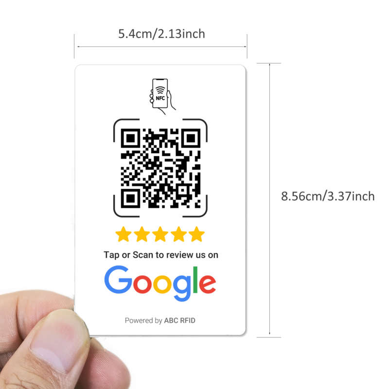 Google Review Card (NFC Tap + QR Code) - ABC RFID