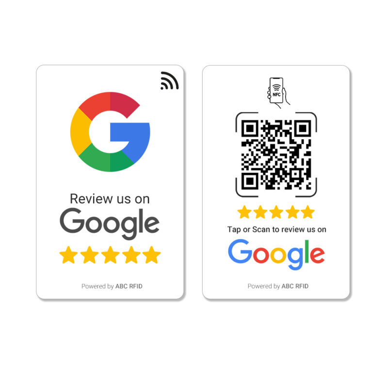 Google Review Card (NFC Tap + QR Code) - ABC RFID