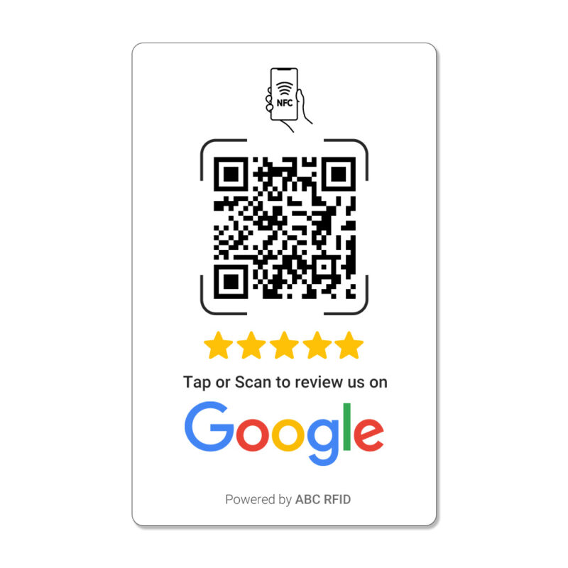Google Review Card (NFC Tap + QR Code) - ABC RFID