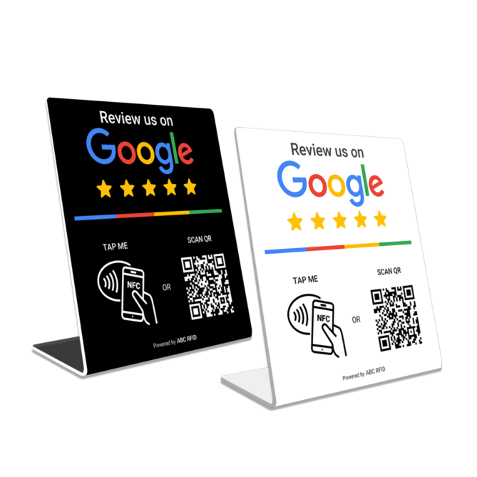 Google Review Stand (NFC Tap + QR Code) Big Style - ABC RFID