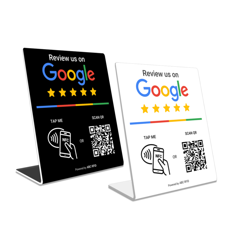 Google Review Stand (NFC Tap + QR Code) Big Style - ABC RFID